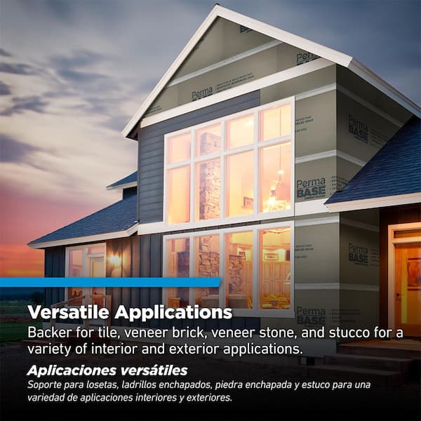 Permabase 1/2 in. x 3 ft. x 5 ft. Cement Board 50000056 - The Home Depot