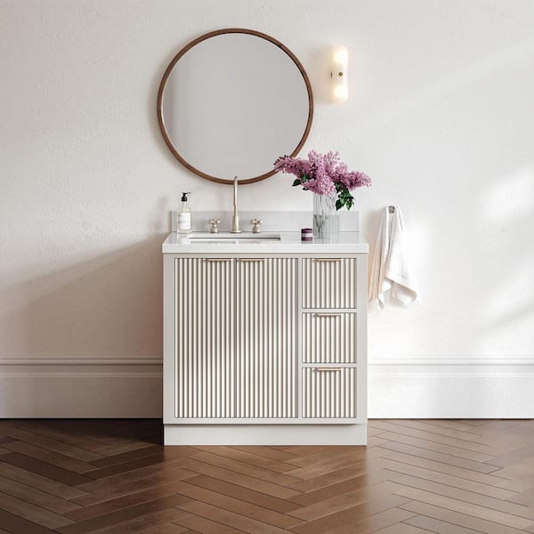 Reviews for ARIEL Milan 48 in. Single Sink Freestanding Bathroom Vanity ...