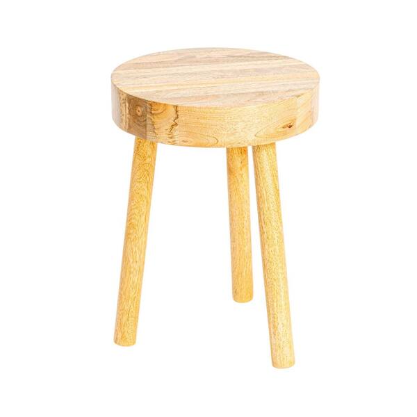 Storied Home Natural Color Mango Wood Non-Upholstered Stool AH1574 ...