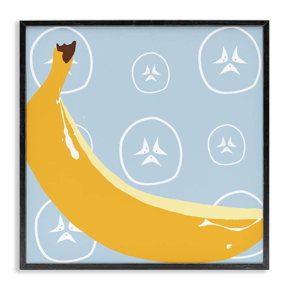 Stupell Industries Bright Banana Fruit by Daniela Santiago Black Framed ...