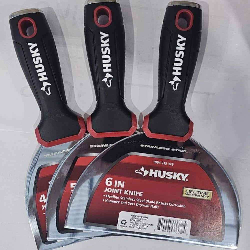 Husky 4 in ., 5 in., 6 in. Joint Knife Set 92741 - The Home Depot
