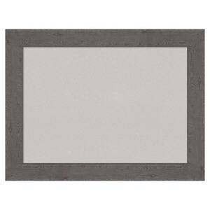 Amanti Art Pinstripe Plank Grey Thin Framed Grey Corkboard 30 in. x 22 ...
