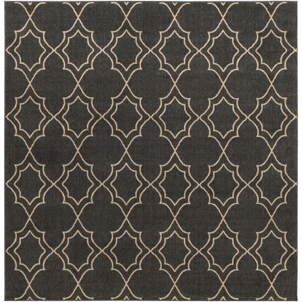 Livabliss Anderson Black 9 ft. x 9 ft. Square Indoor/Outdoor Patio Area ...