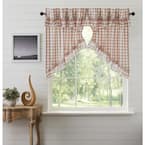 VHC BRANDS Primitive Star 36 in. L Cotton Swag Valance in Raven Khaki ...