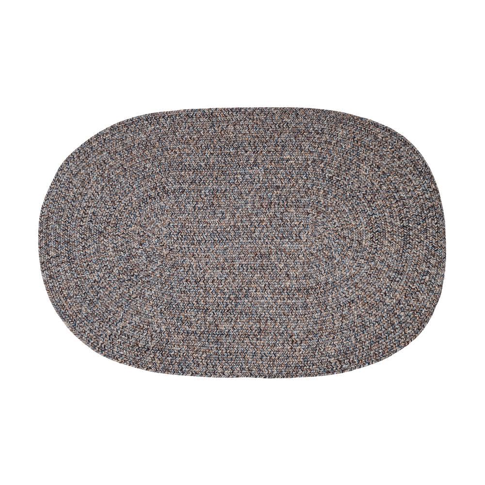 Rhody Rug Newberry Denim Tweed 2 ft. x 3 ft. Oval Indoor/Outdoor ...