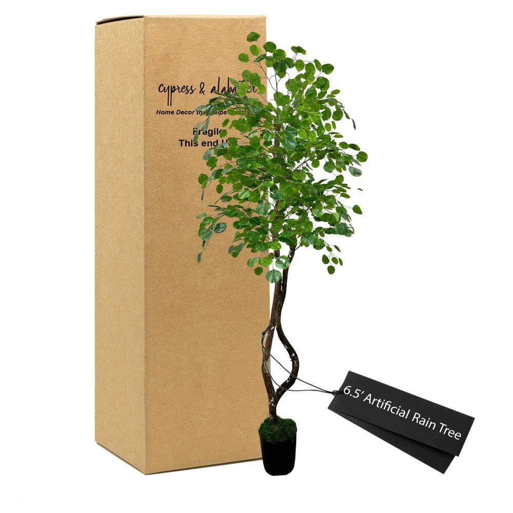 CYPRESS & ALABASTER Handmade 6 .5 ft. Artificial Rain Tree in Home ...