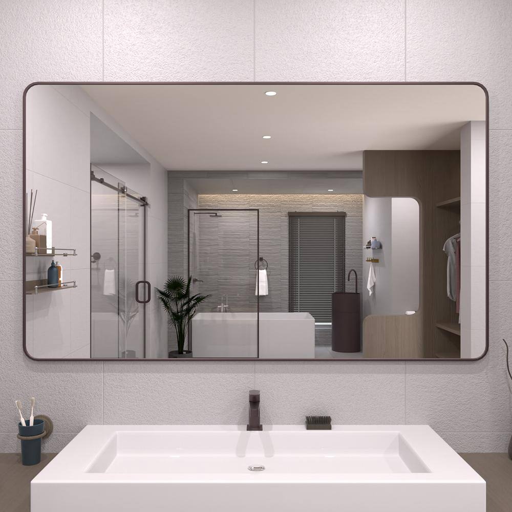 tydex Dew 60 in. W x 36 in. H Rectangular Framed Wall Bathroom Vanity ...