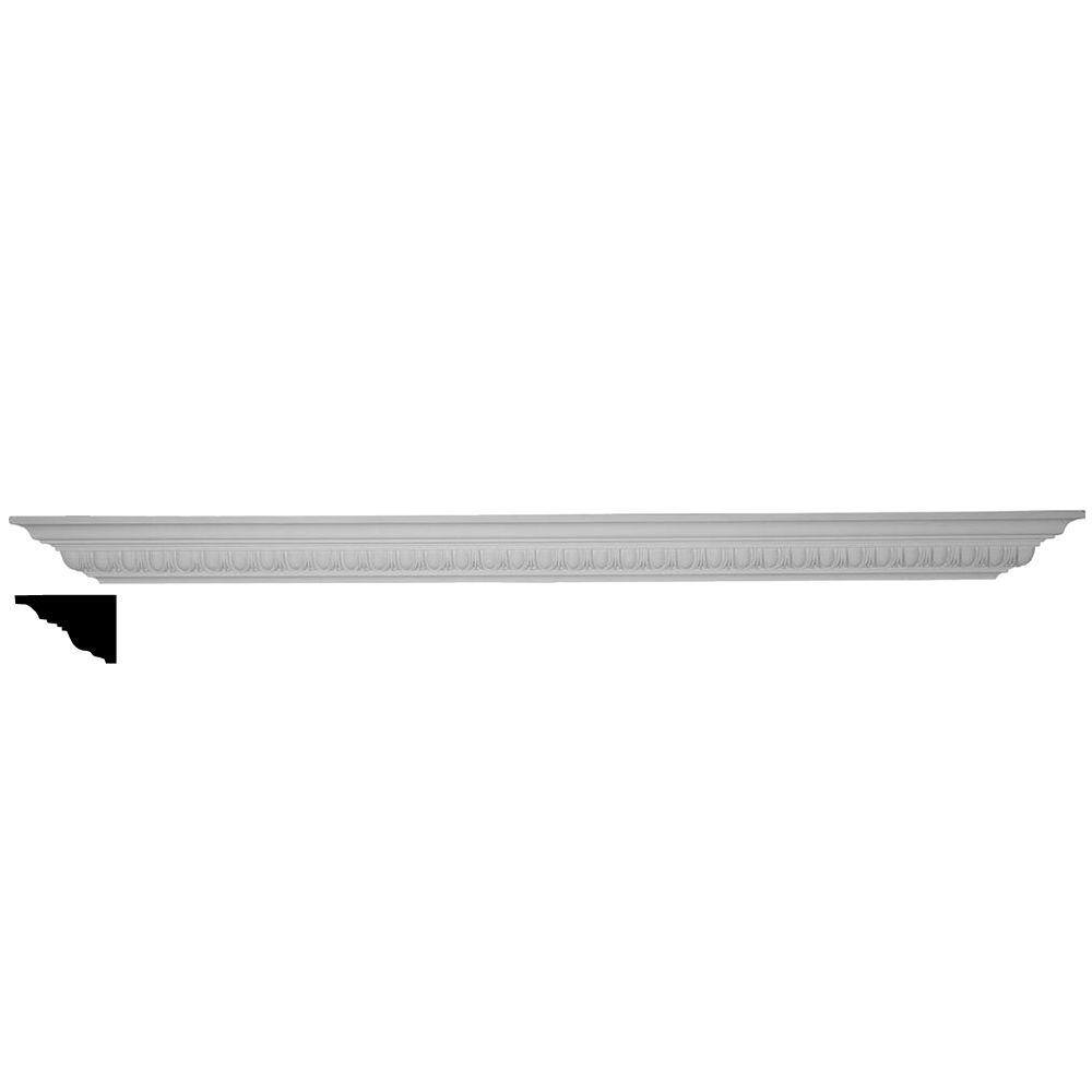 Ekena Millwork 60 in. x 3-7/8 in. x 5-1/4 in. Polyurethane Egg and Dart ...