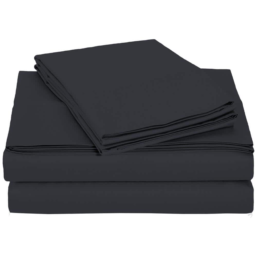 Harper Lane 6-Piece Charcoal Microfiber Queen Sheet Set 12894 - The ...