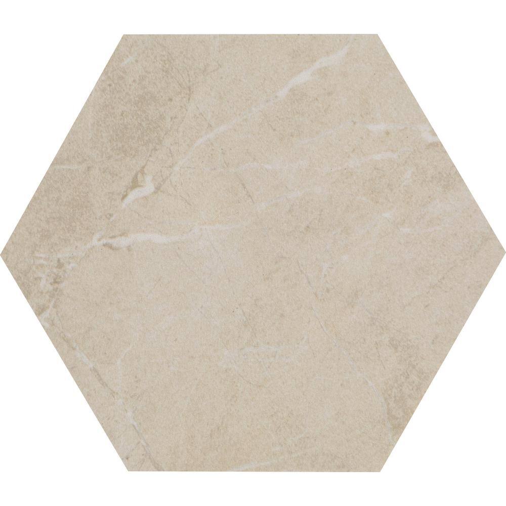 Daltile Perpetuo Elegant Beige 8 in. x 9 in. Glazed Porcelain Floor and ...