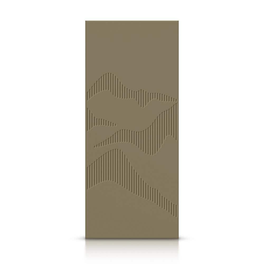CALHOME 30 in. x 96 in. Hollow Core Olive Green Painted Composite MDF Interior Door Slab DMD-CNC ...