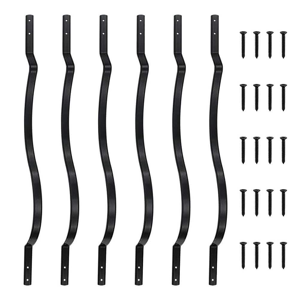 Afoxsos Aluminum Curve Balusters 32.25 x 1 for Deck Railing Outdoor ...