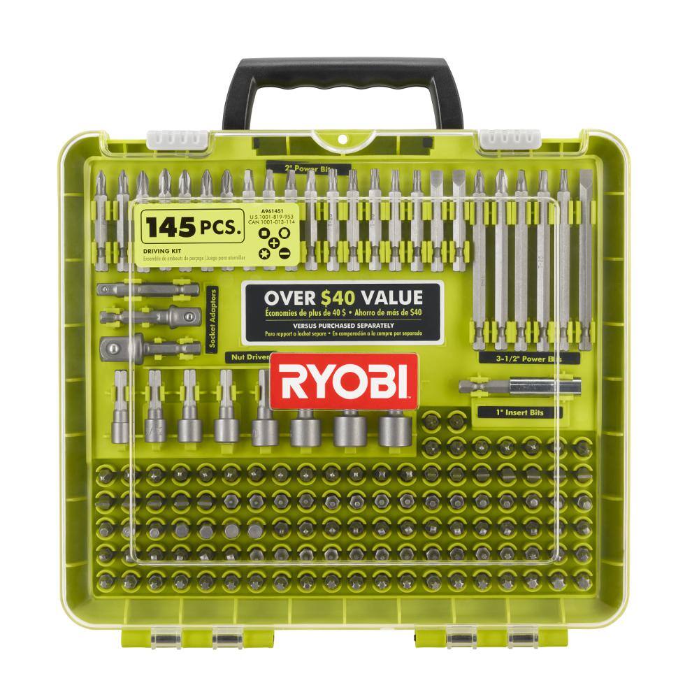 RYOBI Screwdriving Kit (145-Piece) A961451 - The Home Depot