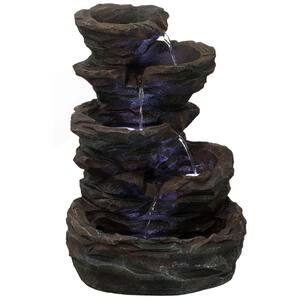 Gardenised SereneFlow 20in. Electric Cascade Waterfall Fountain with ...