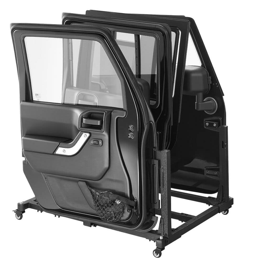 VEVOR Jeep Door Storage Cart, 4 Doors Moveable Storage Cart Rack with ...