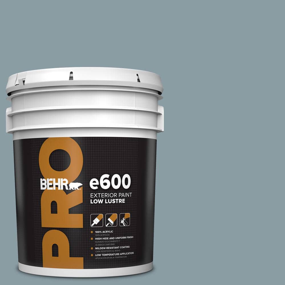 BEHR PRO 5 gal. #540F-4 Shale Gray Low Luster Exterior Paint PR62005 ...