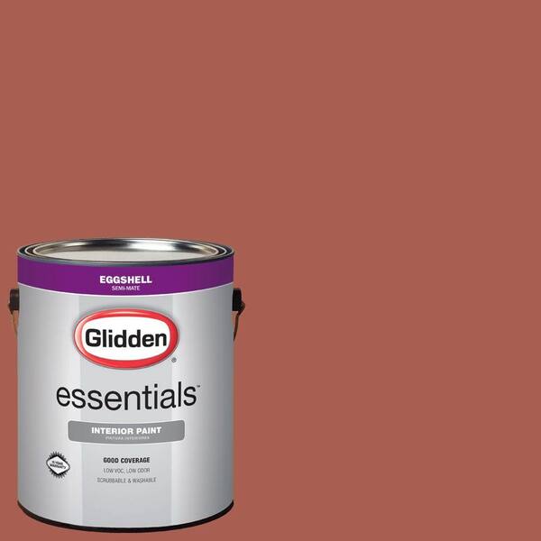 Glidden Essentials 1 gal. #HDGO08 Charred Clay Eggshell Interior Paint ...
