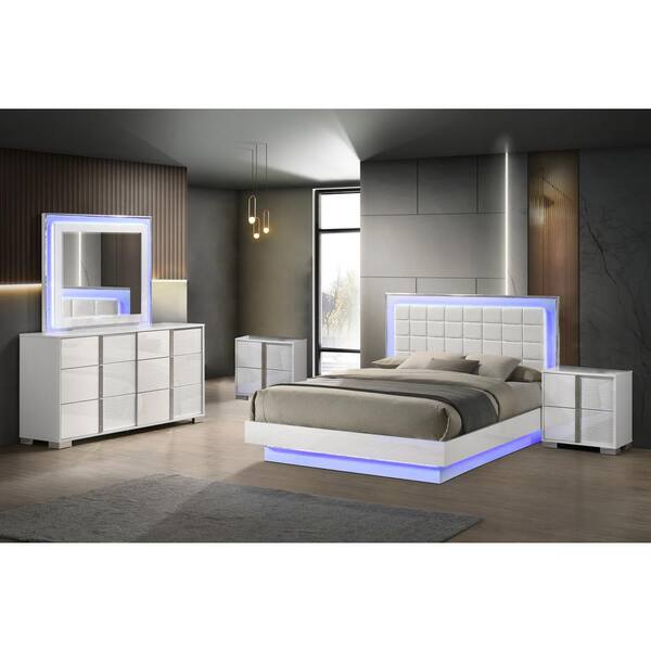 White lacquer bedroom set store