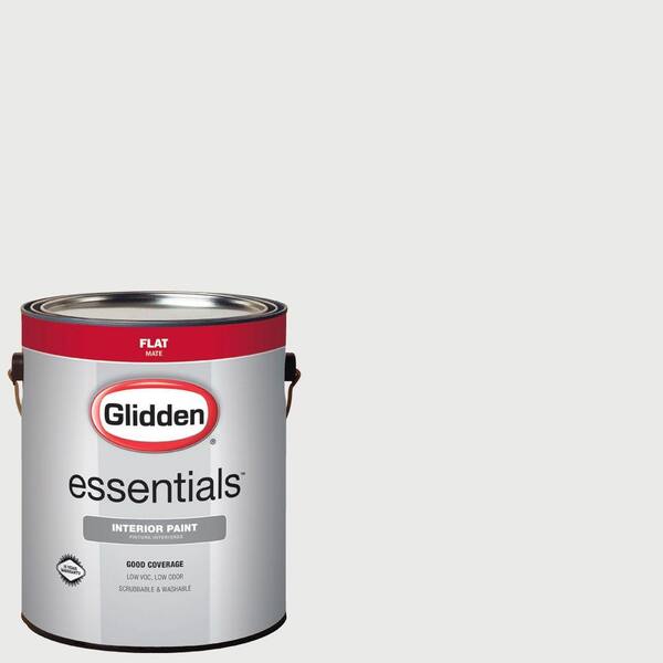 Glidden Essentials 1 gal. #HDGCN30 Raindrop White Flat Interior Paint ...