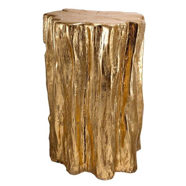 20 in. Golden Gold Tree Trunk Stool 43311 - The Home Depot