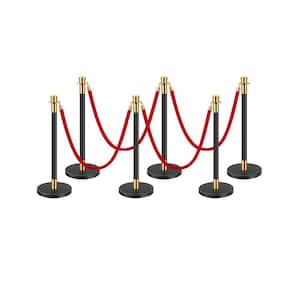 VEVOR Crowd Control Stanchion, 6-pieces Crowd Control Barrier ...