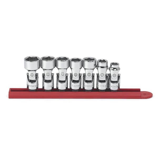GEARWRENCH 3/8 in. Drive 6-Point Flex SAE Socket Set (7-Piece) 80564 ...