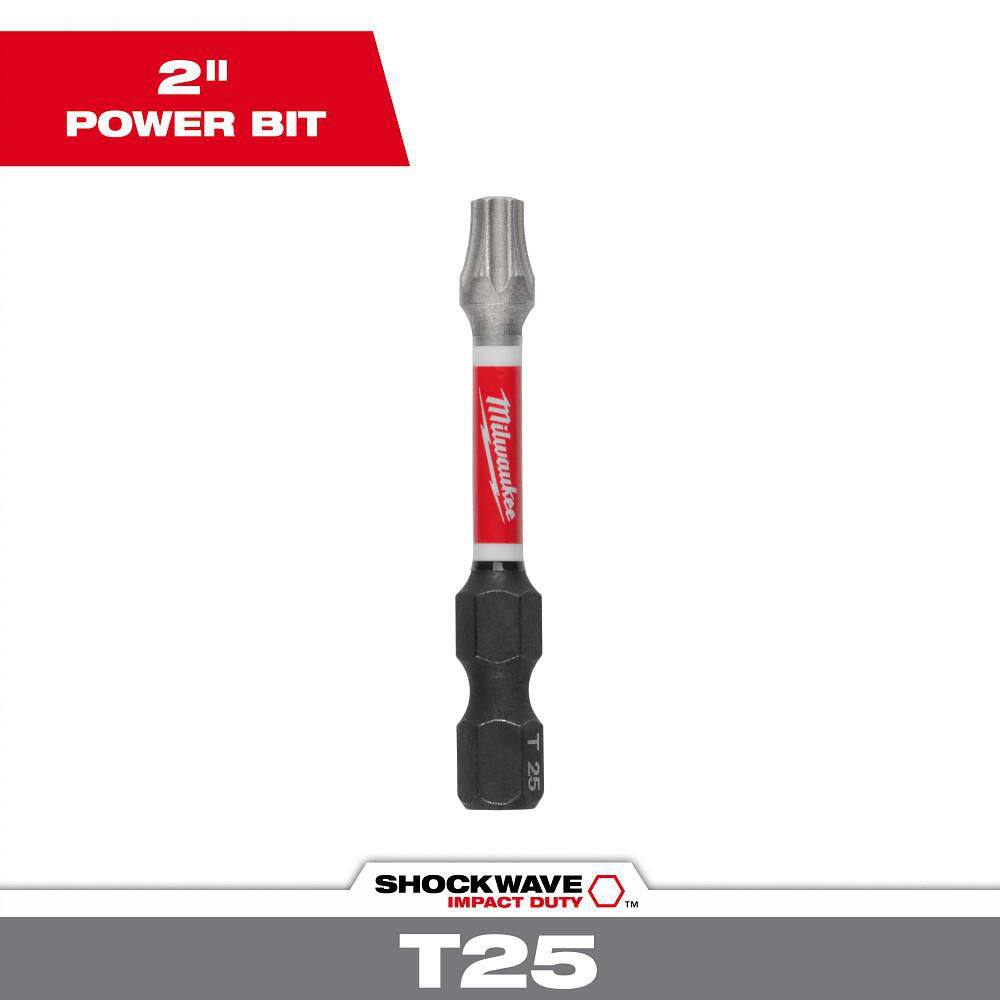 Milwaukee SHOCKWAVE Impact Duty 2 in. T25 Torx Alloy Steel Screw Driver ...