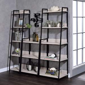 HODEDAH 41 in. Beech Wood 3-shelf Standard Bookcase with Doors HID33 ...