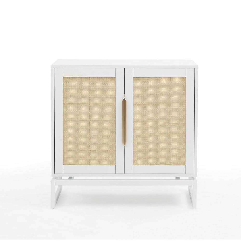 31.5 in. W x 15.75 in. D x 31.5 in. H White Linen Cabinet with 2 door ...