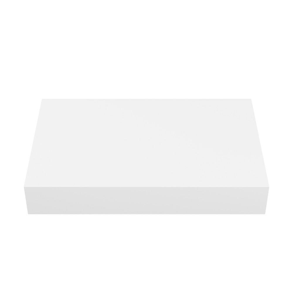 Swiss Madison Monaco 36 in. Floating Composite Stone Bathroom Shelf in Glossy White SM-WS601-SH ...