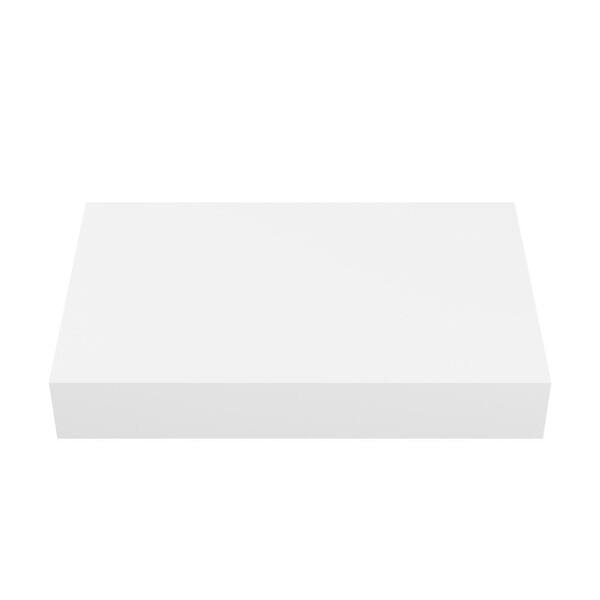 Swiss Madison Monaco 36 in. Floating Composite Stone Bathroom Shelf in Glossy White SM-WS601-SH ...