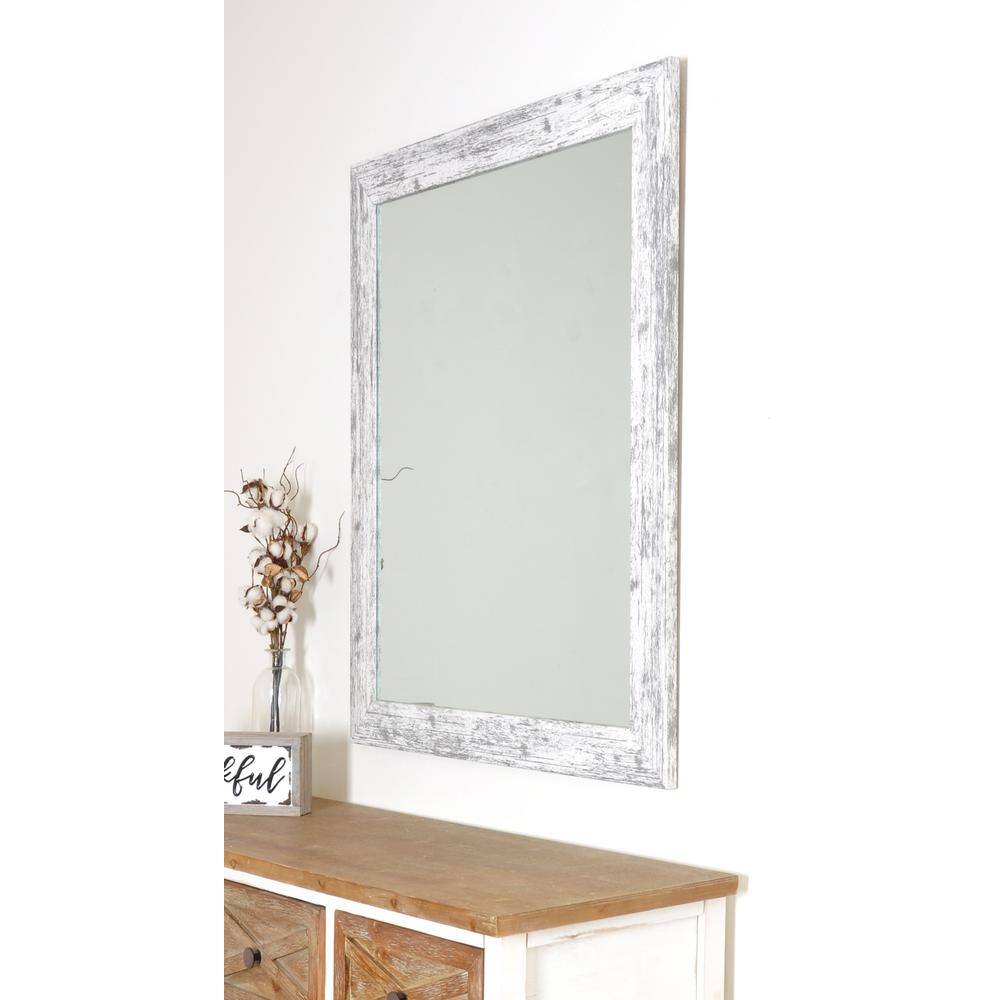 BrandtWorks Distressed 32 in. W x 38 in. H Framed Rectangular Bathroom ...