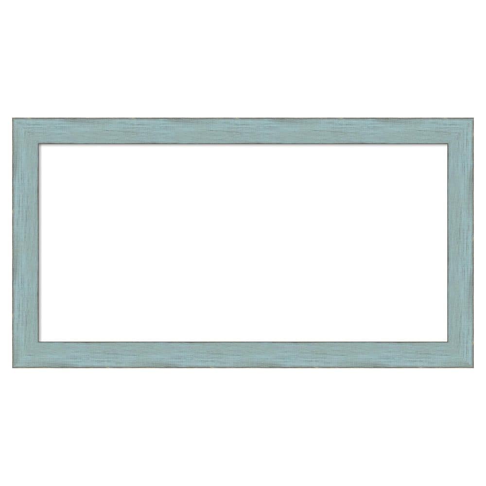 Amanti Art Sky Blue Rustic 26 in. x 14 in. Wood Framed Dry Erase ...