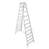 Werner 12 ft. Aluminum Twin Step Ladder with 375 lb. Load Capacity Type ...