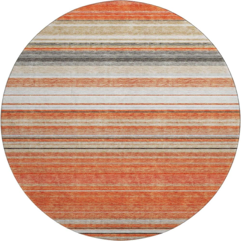 Addison Rugs Mayfield Premium Machine Washable Abstract AMF979 Coral 8 ...