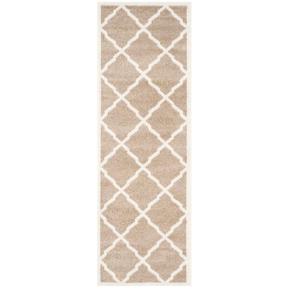 SAFAVIEH Amherst Wheat/Beige 2 ft. x 7 ft. Distressed Diamond Runner ...