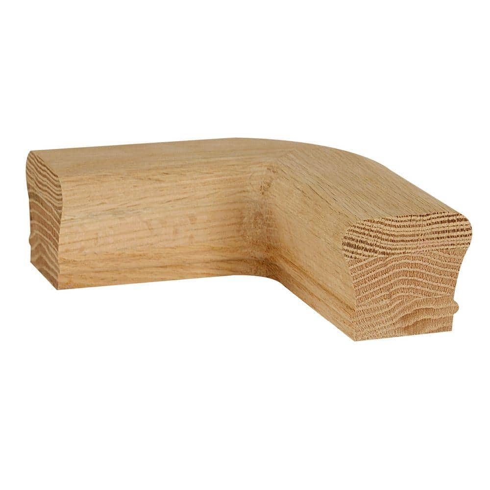 EVERMARK Stair Parts 7211 Unfinished Red Oak 90° Level Quarter Turn ...