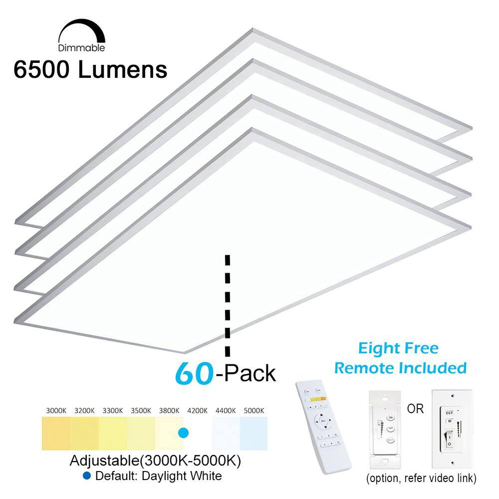 Reviews for eSenLite 2 ft. x 4 ft. Integrated LED Panel Light Troffer Backlit 6500LM 630W ...