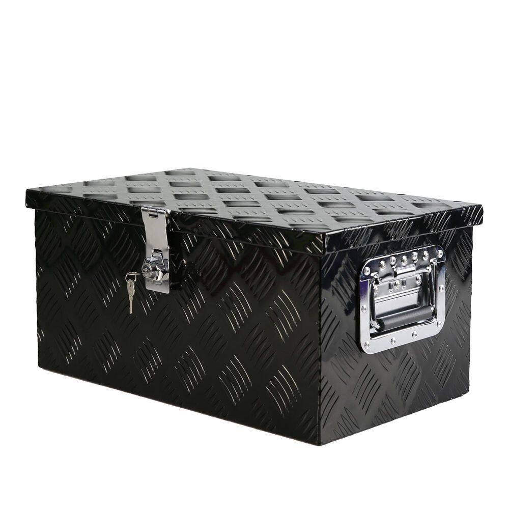 Damodpoy 20in Black Aluminum Tool long Box 5 Bar Tread Flat box for ...