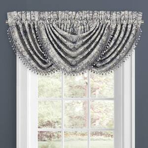 Palmer Teal Polyester Window Waterfall Valance 2357026WTRSW - The Home ...