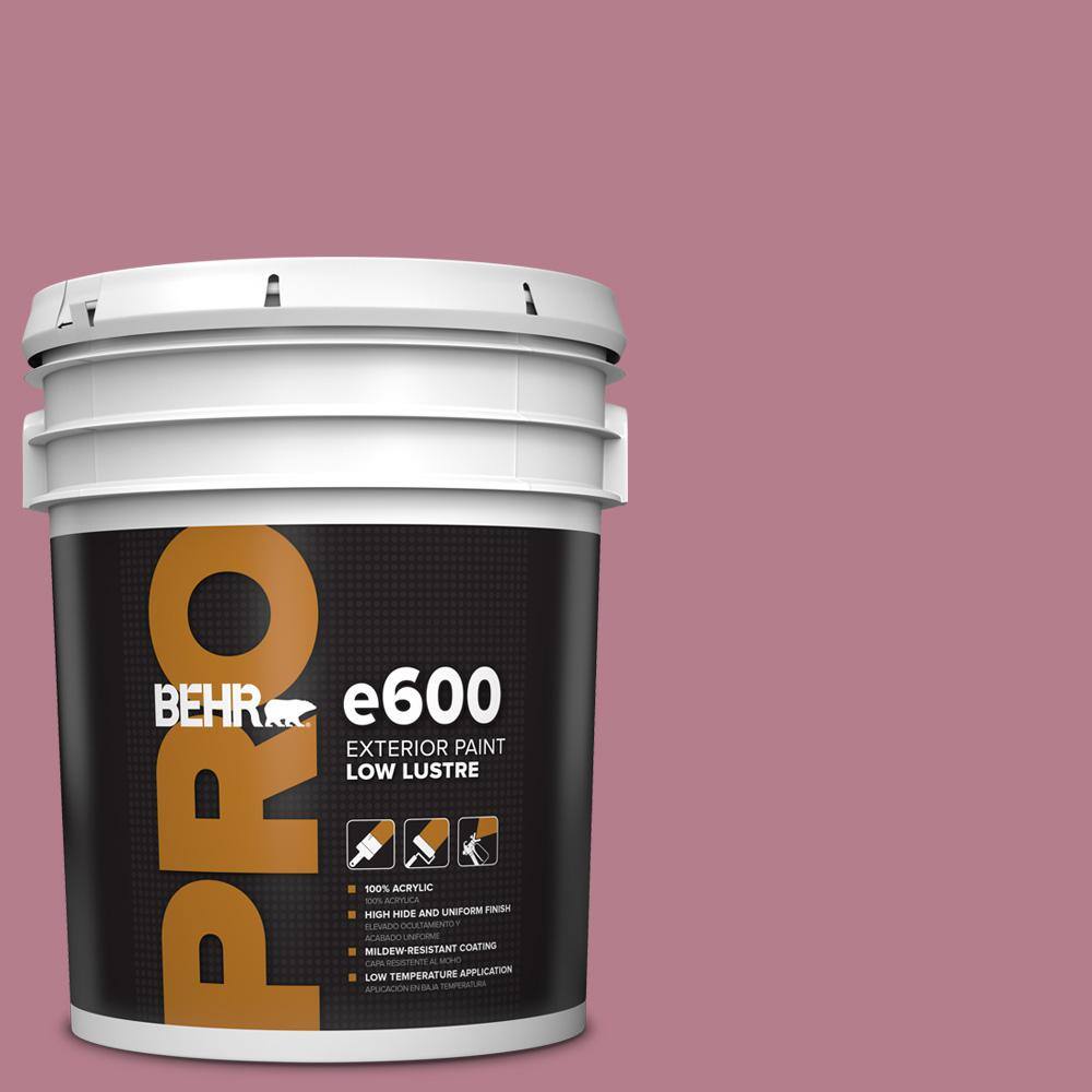 BEHR PRO 5 Gal. #100D-4 Degas Pink Low Luster Exterior Paint PR62305 ...