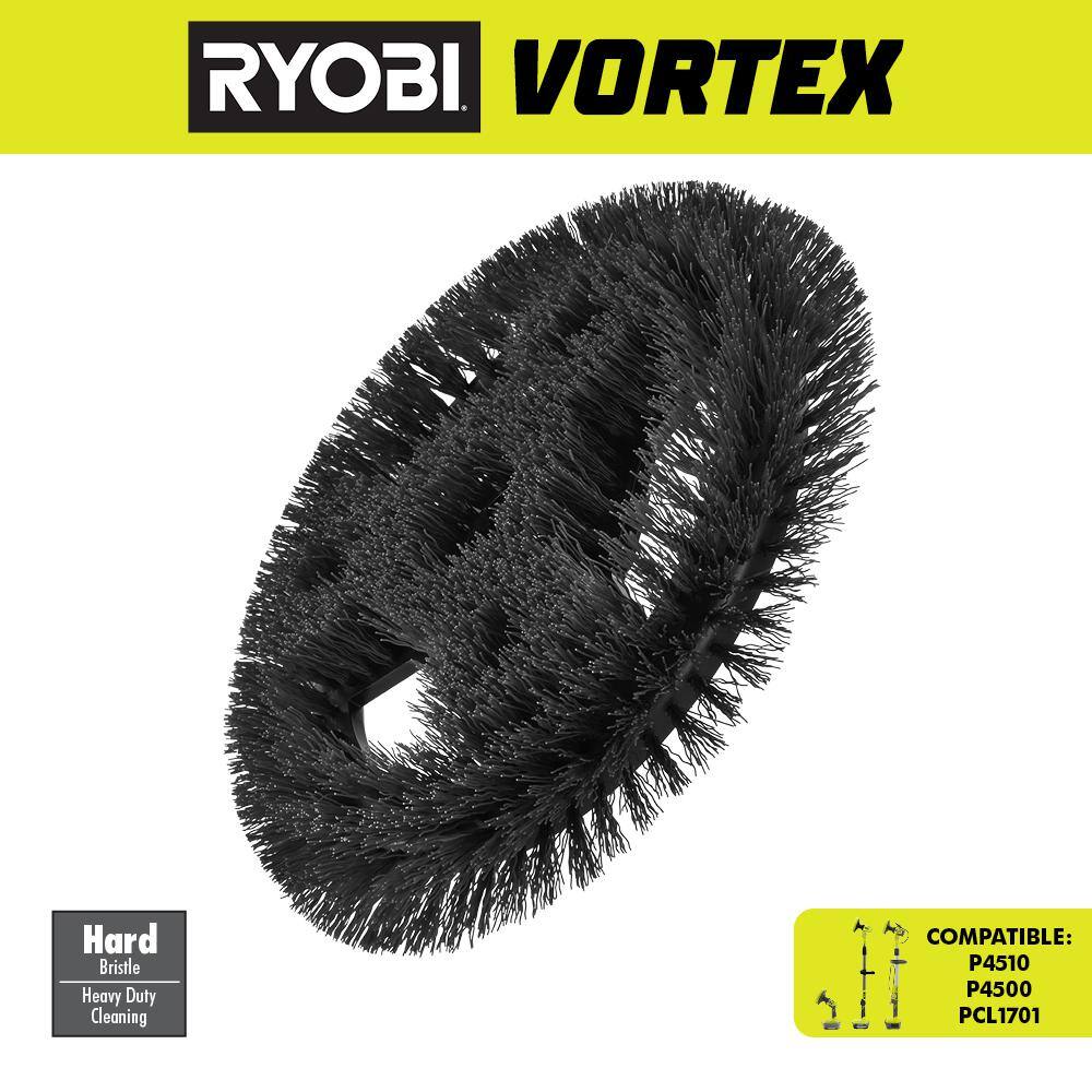 RYOBI 11 in. VORTEX Hard Bristle Brush A95HRB11 - The Home Depot