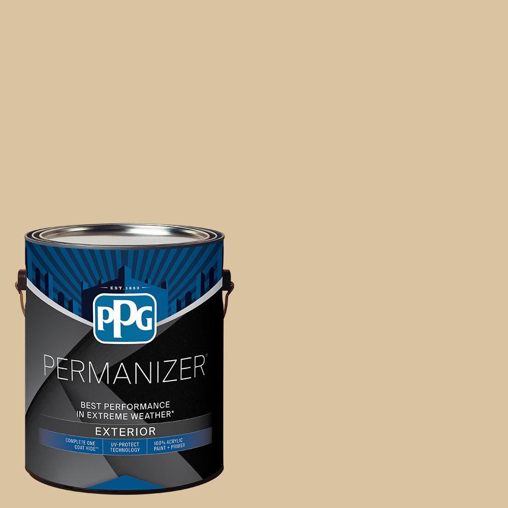 PERMANIZER 1 gal. PPG1094-3 Birch Beige Satin Exterior Paint PPG1094 ...