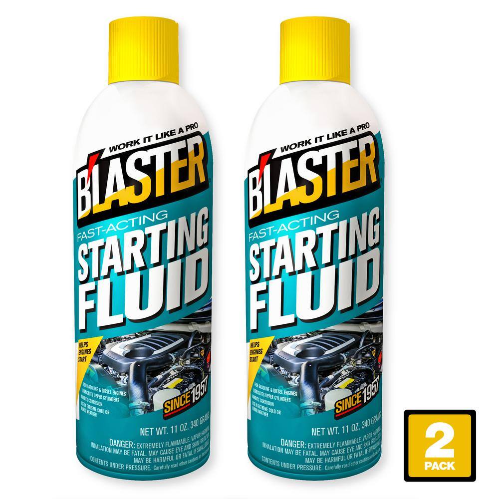 Blaster 11 oz. Fast-Acting Engine Starting Fluid Spray (Pack of 2) 16 ...