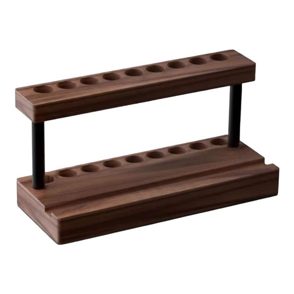 Pen and Pencil Holder Stand, Solid Walnut Wood Organizer with 9 Slots ...