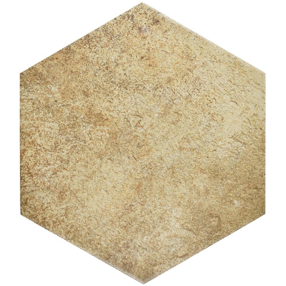 Merola Tile Abadia Hex Natural 8-5/8 in. x 9-7/8 in. Porcelain Floor ...
