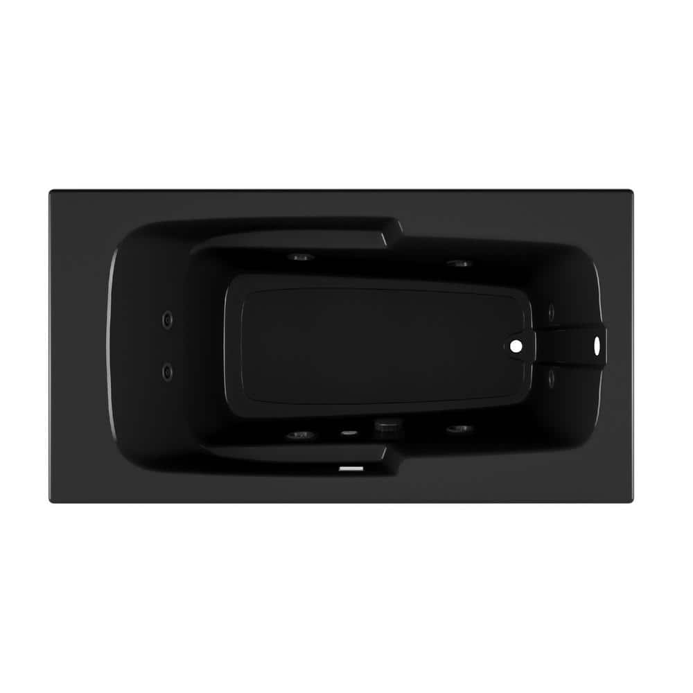 JACUZZI CETRA 60 in. x 32 in. Rectangular Whirlpool Bathtub with Right ...