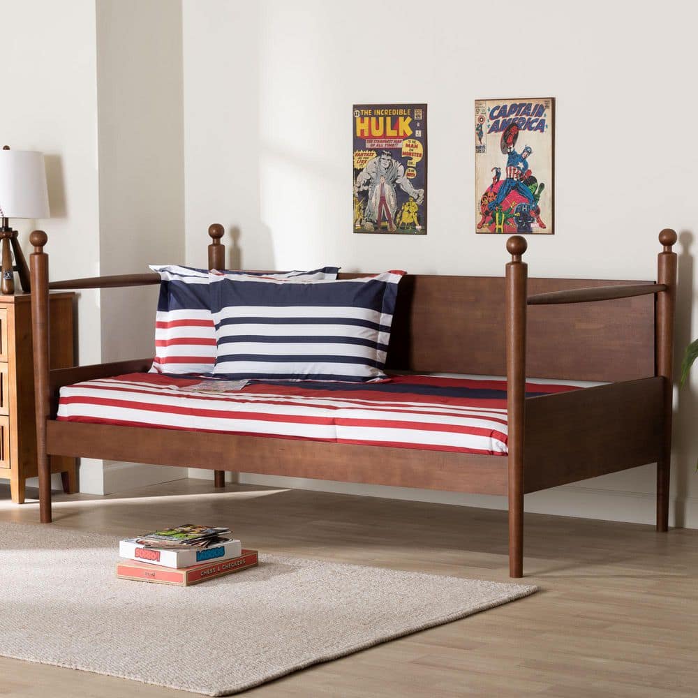 Baxton Studio Gianetta Walnut Brown Twin Daybed 267-14510-HD - The Home ...