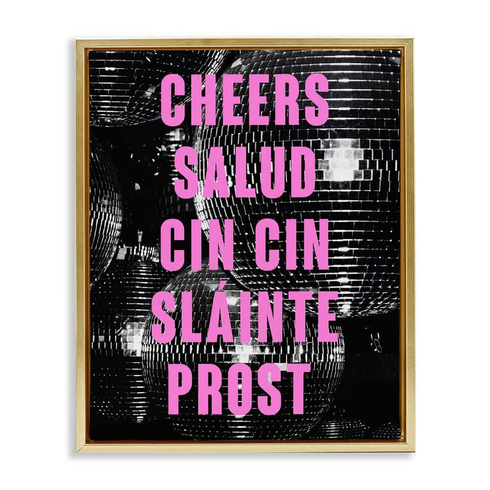 Stupell Industries Cheers Various Languages by House of Lulu Gold ...