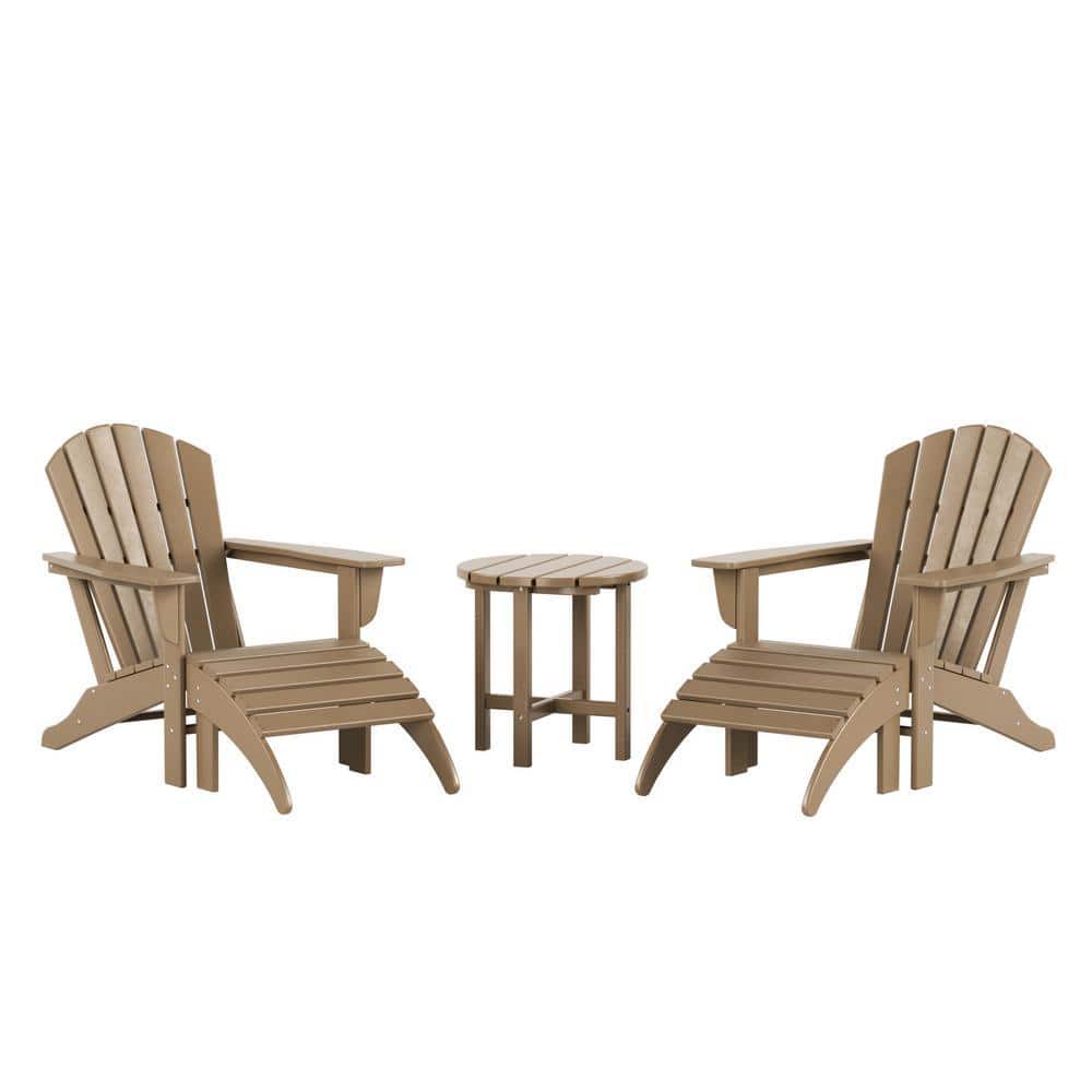 WESTIN OUTDOOR Mason 5-Piece UV Resistant Outdoor Patio HDPE Poly ...